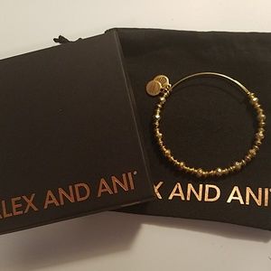 Alex and Ani | Jewelry | Alex And Ani Gold Beaded Bangle | Poshmark